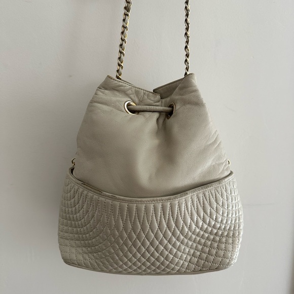 Bally | Bags | Vintage Ballys Cross Stitch Bucket Drawstring Bag | Poshmark